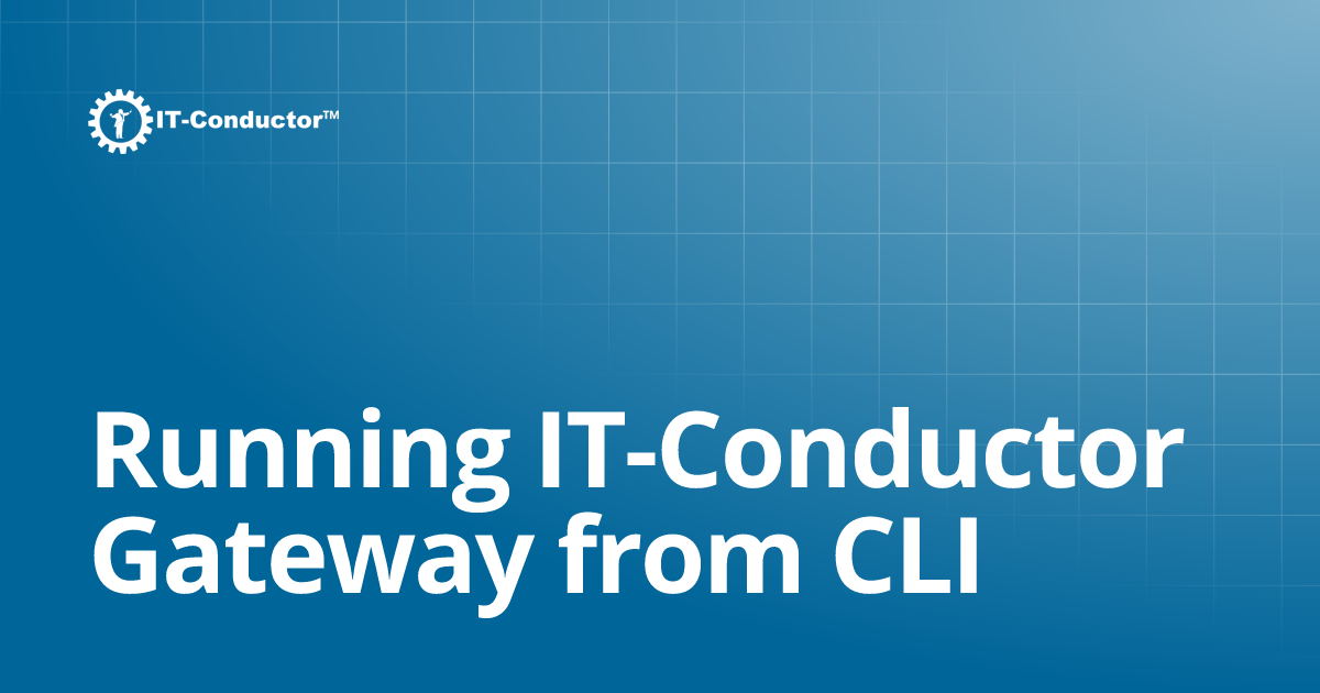 Running IT-Conductor Gateway from CLI | IT-Conductor Documentation