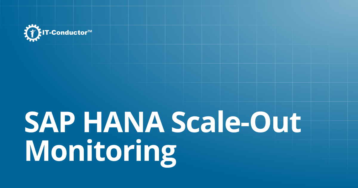 SAP HANA Scale-Out Monitoring | IT-Conductor Documentation